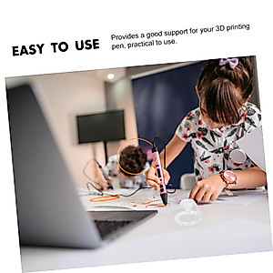 GLEAVI 6 Pcs Pen Base Transparent Printing Pen Holder Pen Storage Rack Printing Brush Base Printing Brush Stand Printing Pen Supply Pencil Holder Major 3D Copying Board Plastic