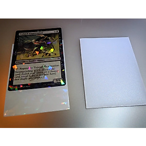 N E W Professional Holographic Matte White 100 Pack Card Deck Protector Sleeves Precise Fit for MTG and More!