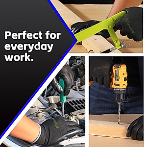 Bogalelon Work Gloves,6pairs, With Nitrile Coated Palms for Excellent Grip and Protection,Suitable for Both Men and Women and Ideal for General Work.Black,Medium., Black(6pairs)