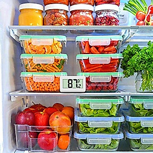 Mini Fridge Hanging Thermometer for Refrigerator Wireless with Magnet 2 Pack Digital Temperature Read