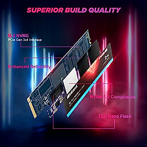 INLAND Prime 2TB NVMe M.2 PCIe Gen3x4 2280 Internal Solid State Drive TLC 3D NAND SSD - Up to 3300 MB/s, 3D NAND, Storage and Memory for Laptop & PC Desktop