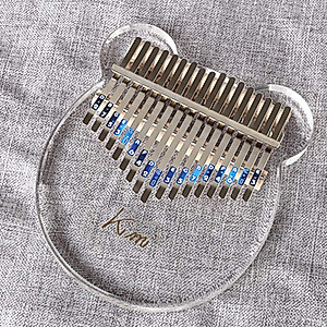 Kimi Crystal Thumb Piano Kalimba Transparent Crystal Bear Model 17 key Beginner Finger Piano