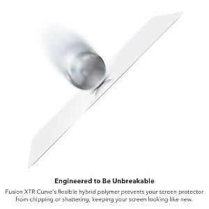 InvisibleShield Fusion XTR Curve for Samsung Galaxy S22 Ultra – Flexible Hybrid Screen Protection – with D3O – Blue Light Filter – Ultra Touch Sensitive – Biometric Technology –for Curved Screens