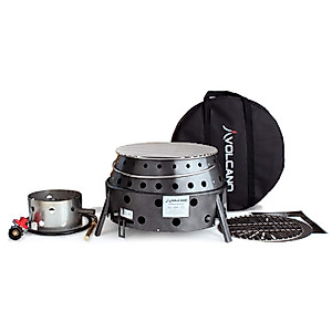 Volcano Grills 3 Grill/Stove Bundle Includes Lid and Cookbook, Grey