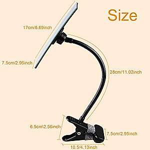 Gosear Security Convex Mirror,Computer Rearview HD Mirror,Clip On Cubicle Mirror for Personal Safety and Security Desk Rear View Monitors or Anywhere (6.69"*2.95"Rectangle)