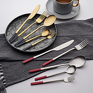 Matte Grey Flatware Set 30 Piece, Silverware Set for 6, 18/10 Stainless Steel Home Kitchen Hotel Restaurant Tableware Cutlery Set, Include Knives, Forks, Spoons, Recommended (30pcs)