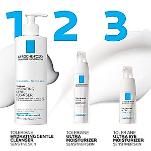 La Roche-Posay Toleriane Dermallergo Eye Cream Soothing Repair Moisturizer, Soothes and Comforts Sensitive Skin, Allergy Tested, Fragrance Free, Alcohol Free, Formerly Toleriane Ultra Eyes