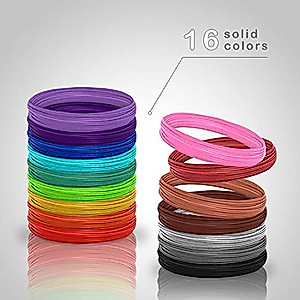 3D Pen Filament Kit Refills for 3D Pens - PLA 1.75mm Filament Color Pack Sample | Create Professional Art with 3D Pen Refills for Kids and Adults 3-D PLA Printing Filament Bundle Kit Accessories