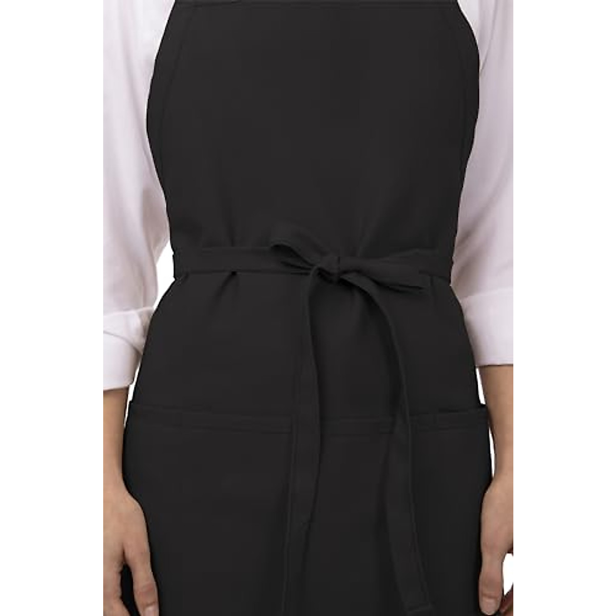 Chef Works Unisex Three Pocket Apron, Black, One Size (2 Pack)