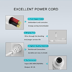 Replacement Charger for Fisher Price/Ingenuity Baby Swing, 6V DC/AC Power Charging Cord 10Ft