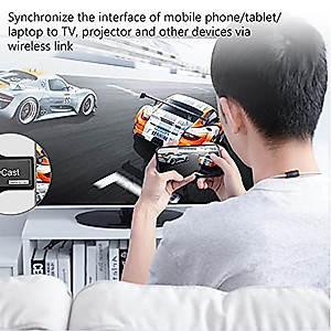 HDMI Wireless Display Adapter, WiFi 1080P Mobile Screen Mirroring Receiver Dongle for iOS for Android Phone to TV Projector Support for Miracast / DLNA