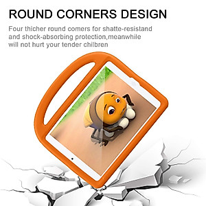 iPad 9th Generation Case for Kids, iPad 9th/8th/7th Generation Case 10.2 inch (2021/2020/2019),UUcovers Shockproof Handle Stand Lightweight Kids Boys Case for iPad 10.2 Inch 9th/8th/7th Gen, Orange