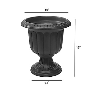 Novelty 38198.03 Classic Urn Planter, Black, 19 Inch