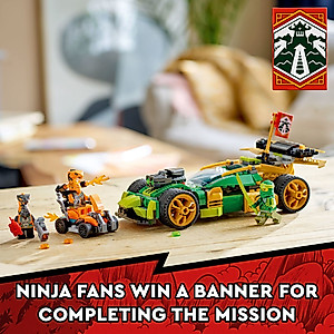 LEGO NINJAGO Lloyd’s Race Car EVO, 71763 Toys for Kids 6 Plus Years Old with Quad Bike, Cobra & Python Snake Figures, Collectible Mission Banner Set