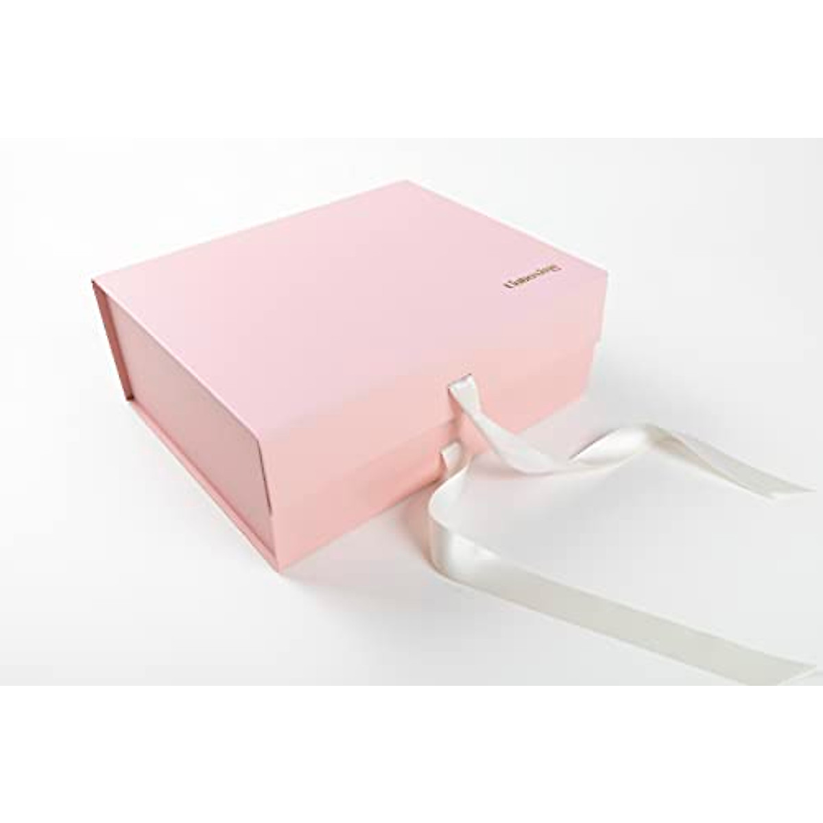 Unboxme Pink Luxury Gift Box - 10.5x 8.5 x 4.2 Inches-with Satin Ribbon | Matte Textured Finish Box for Wedding Christmas-Bridal and Baby Shower Gifts