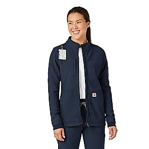 Carhartt Women's Fluid Resistant Fleece Jacket, Navy, S