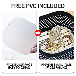 KINGRACK Bathroom Counter Organizer, 3 Tier Rotating Vanity Bedroom Storage cabinet, Cosmetic Holder Standing Shelf, Bathroom Tray for Countertop Storage, Kitchen Spice Rack,Black