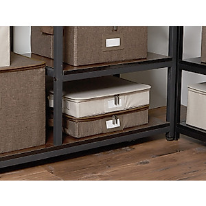 Covermates Keepsakes - Zip-Top Storage Box - Heavy Duty Polyester- Reinforced Handles - Stackable Design - Indoor Storage-Beige Heather