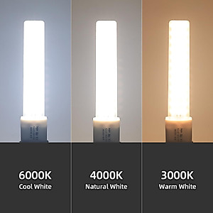 Lidesheng GX23 LED Light Bulb Plug and Play Replacement 13W CFL LED Stick PL Bulb GX23-2 Pin Base,360° Beam Angle, Cool White 6000K, Driven by 100-277V and CFL Ballast, 2 Pack (Cool White, GX23 6W)