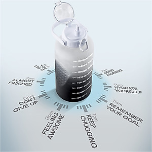 YOU GOT THIS LIVING Motivational Water Bottle with Straw & Handle,One Gallon Water Bottle 128 oz/3.8L,Reusable Water Jug, Achieve All-Day Hydration SpillProof, BPA FREE