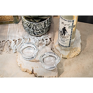 Mezcal and Spirits Sipping Glasses | Tequila Tasting Collection | Set of 4 | 5 oz Crystal Tasting and Drinking Glassware Copitas for Joven, Reposado, Anejo Mezcals | Stemless Liquor Sippers