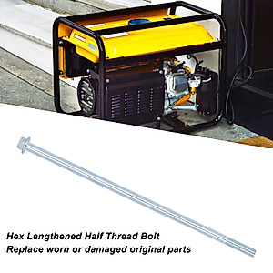 10pcs Carbon Steel Half Thread Hex Head Lengthened Wear Resistance Standard Size High Hardness for Lawn Mower (10*285)