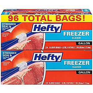 Hefty Slider Storage Bags, Gallon Size, 96 Count