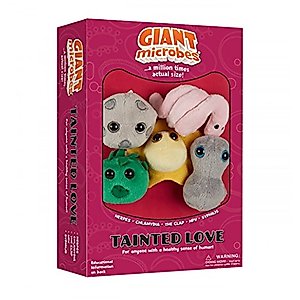 GIANTmicrobes Tainted Love Themed Gift Box - Learn About Health with This 5-Piece Box Set of 3” STIs, Unique Gift for Students, Educators, OBGYNs, and Anyone with a Healthy Sense of Humor