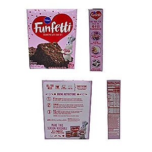 The ULTIMATE Valentine's Day Baking Bundle Set Featuring Pillsbury Funfetti Vanilla Cake Mix, Pillsbury Funfetti Vanilla Frosting with Sprinkles, Pillsbury Funfetti Brownie Mix, Kiss Lips and Happy Valentine's Day Cupcake Liners and Heart Shaped Measuring