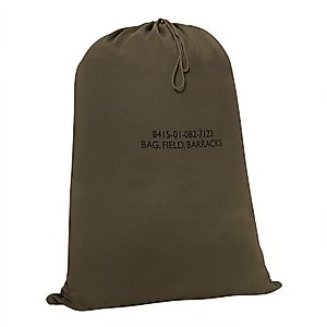 Rothco Canvas Barracks Bag Multi-Functional, Dependable, and Durable for Field Use and Travel, Olive Drab - 30" x 40"