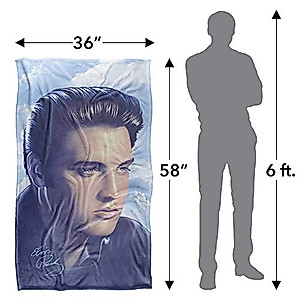 Elvis Presley Big Portrait Silky Touch Super Soft Throw Blanket 36" x 58"