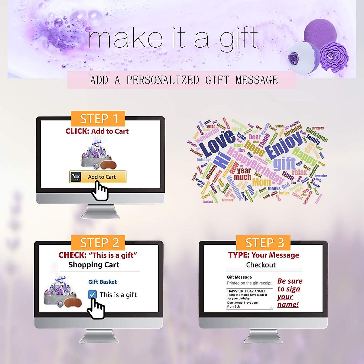 Spa Gift Baskets for Women Lavender Bath and Body At Home Spa Kit Mothers Day Spa Gifts Ideas - Luxury 15pcs with Bath Bombs, Shampoo Bar, Eye Mask, Shower Gel, Bubble Bath, Salts, Body Scrub Lotion