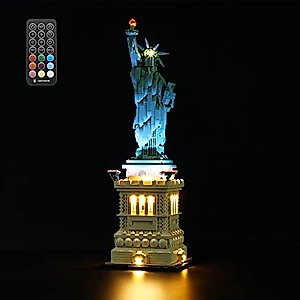 LIGHTAILING Led Light for Lego 21042 Architecture Statue of Liberty Building Blocks Model：Remote-Control Version - NOT Included The Model Set
