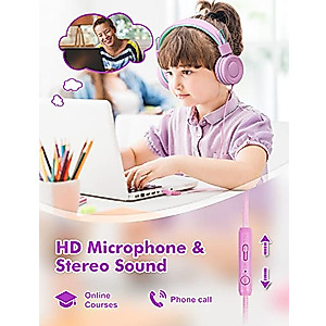 4Pack Kids Headphones with Microphone,Headphones for Kids for School,98db Volume Limited Over-Ear Wired Headphones for Kids Girls Boys,Foldable Toddler Headphones for PC/Laptop/School/Tablet/Travel