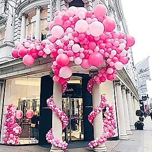 PartyWoo Pink Balloons, 50 pcs 12 Inch Pearl Pink Balloons, Pink Pearl Balloons for Balloon Garland or Balloon Arch as Party Decorations, Birthday Decorations, Girl Baby Shower Decorations, Pink-M58