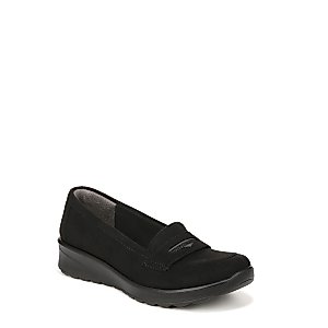 BZees Women's Gamma Slip On Comfort Loafer Flat Black 8 M