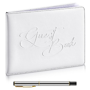 Panelee Wedding Guest Book with Pen Set Elegant Guest Sign in Books Bridal Shower Guestbook Beautiful Guest Book Wedding Reception Guestbook for Wedding