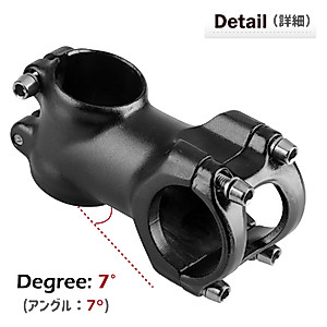 Azarxis 31.8mm Stem 60mm 70mm 80mm 90mm 0-7 Degree Bike Stem Mountain Bike Stem Short Handlebar Adjustable Stem for Bicycle, Road Bike, MTB, BMX, Fixie Gear, Cycling (31.8 x 70mm)