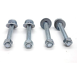 (10 pc) 5/16-18 x 1-1/2" Long Square-Neck Carriage Bolts Set w/Nuts & Washers,Zinc-Plated,Carbon Steel Grade 2,by Fullerkreg