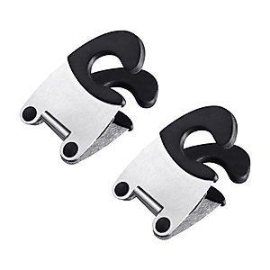 Cabilock 2pcs Pot Spatula Rest Stainless Steel Pot Clips Anti Scalding Silicone Spoon Spatula Holder Pot Spoon Rest