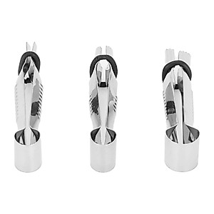 Stainless Steel Cake Lace Clips, 3Pcs Portable Cake Decorating Clamps Fondant Lace Clips Mould DIY Baking Tools 2 x 9cm/0.8 x 3.5in