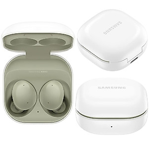 SAMSUNG Galaxy Buds2 True Wireless Earbuds Noise Cancelling Ambient Sound Bluetooth Lightweight Comfort Fit Touch Control, International Version (Olive) (Renewed)