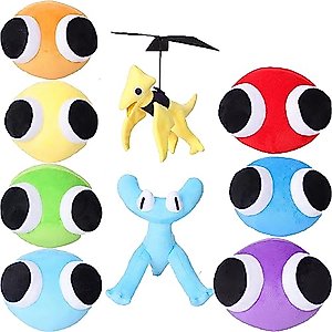 Koveviuy Cyan Rainbow Friends Chapter 2 Plush - 12" Stuffed Animal Doll Toy, Perfect for Children and avid Gamers, an Excellent Choice for Holidays and Birthdays.