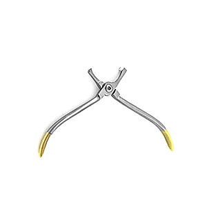 QWORK Orthodontic Bracket Removing Pliers, Stainless Steel Molar Band Remover, Forceps Dental Surgical Instrument Bracket Tools, Used for Bracket, Bands, Wire