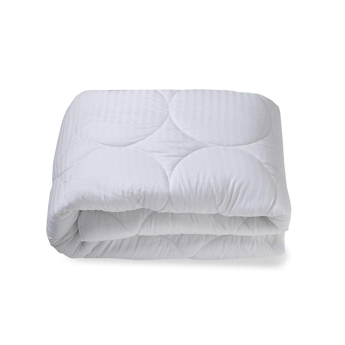 Full Mattress Pad Cover Deep Pockets Cotton Top, Down Alternative Fiber Fill Quilted and Fitted (Full Size - 54"x75")
