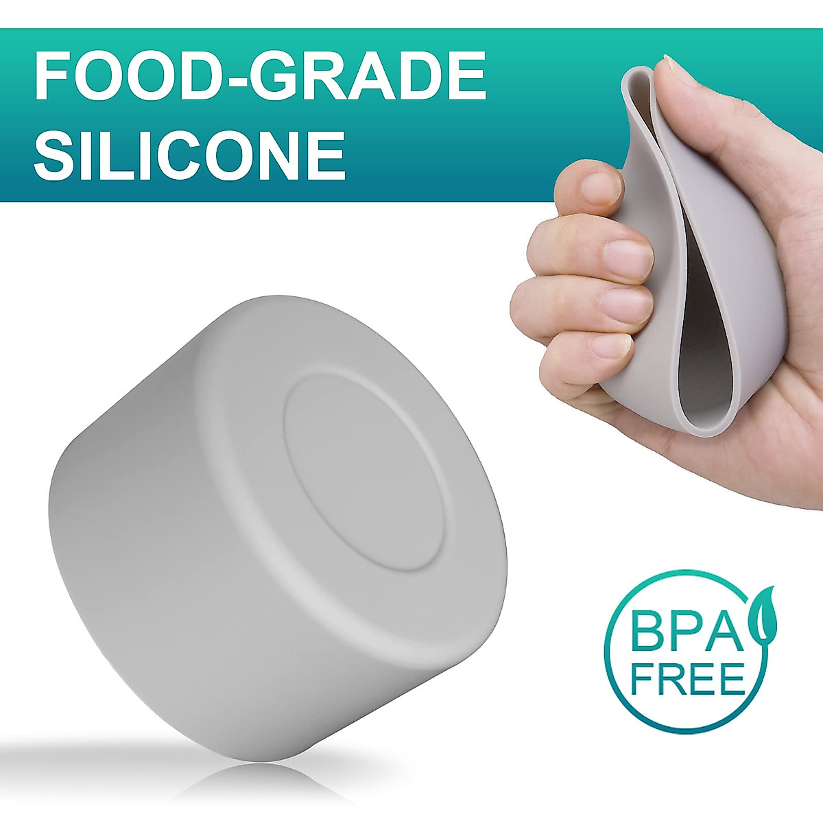 MLKSI 2Pcs Silicone Boot for Stanley Cup Accessories, Protector Silicone Water Bottle Bottom Sleeve for Stanley 40 oz 30 oz Tumbler Simple Modern Tumbler with Handle, White