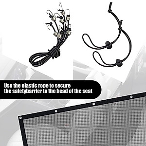 UGSHY 1 PC Car Divider Net Pet Barrier Backseat Mesh, Obstacle Isolation Net Car Safety Mesh, Car Pet Protection Net, Fit for Most Cars (Black)