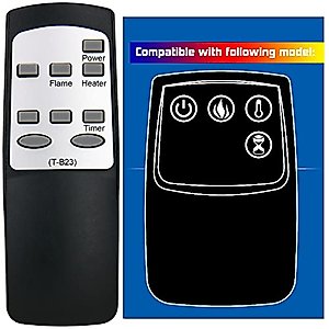 Replacement for Twin Star ClassicFlame Electric Fireplace Heater Remote Control 34HF610GRA 34HF610GRA-B003