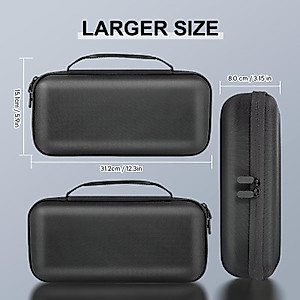 Gepicest Rog Ally Case Compatible with ASUS Rog Ally Handheld Console Gaming Accessories Carrying Bag Fit Original Charger Dock w/ Hard EVA Game Console Stand 2023 Traveling Storage Case-Flat Black