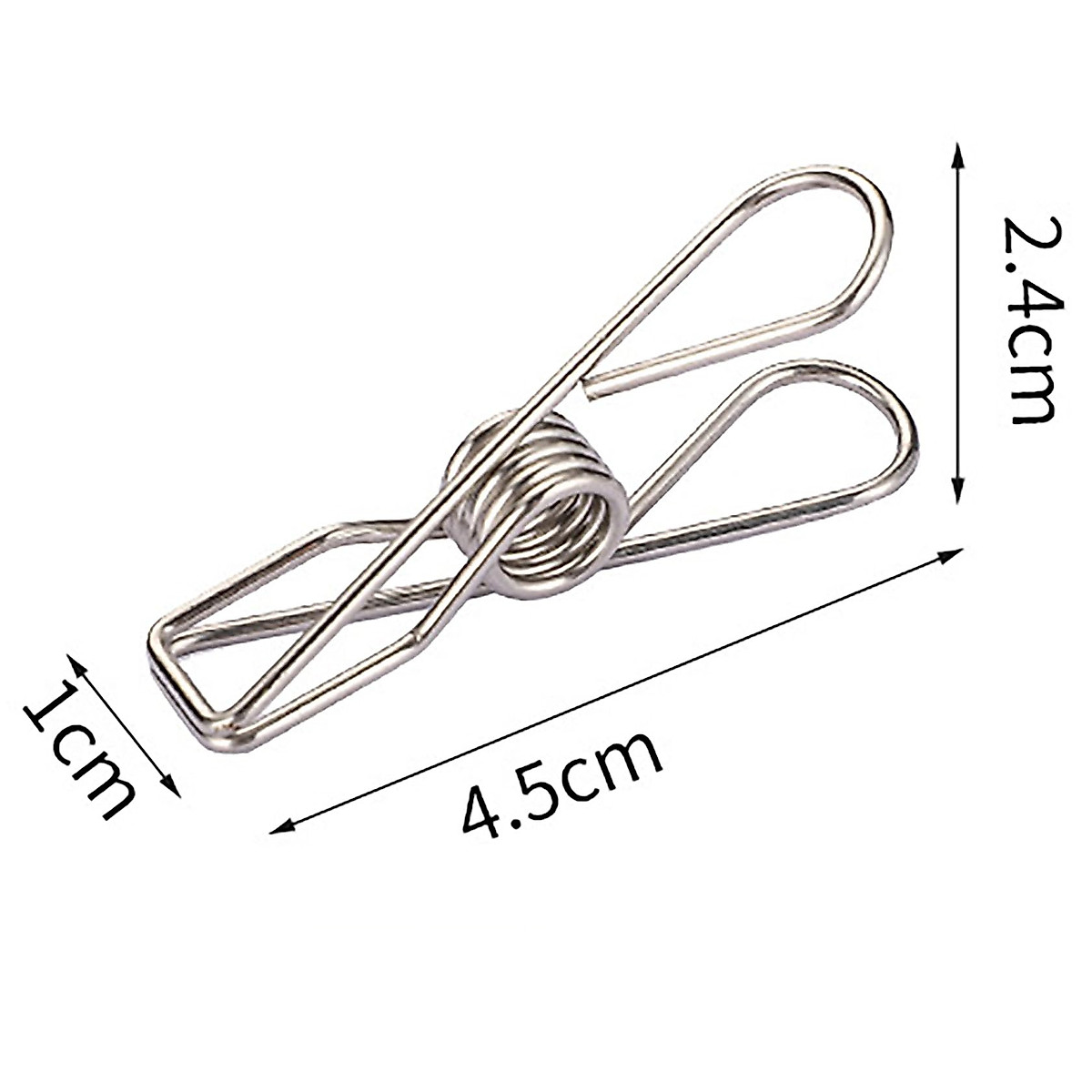 Small Chip Clips, 40 Pcs 1.7 Inch Stainless Steel High Elasticity Good Persistence for Clothespins, Paper Clips, Food Bag Clips, Clothes Pins (40)
